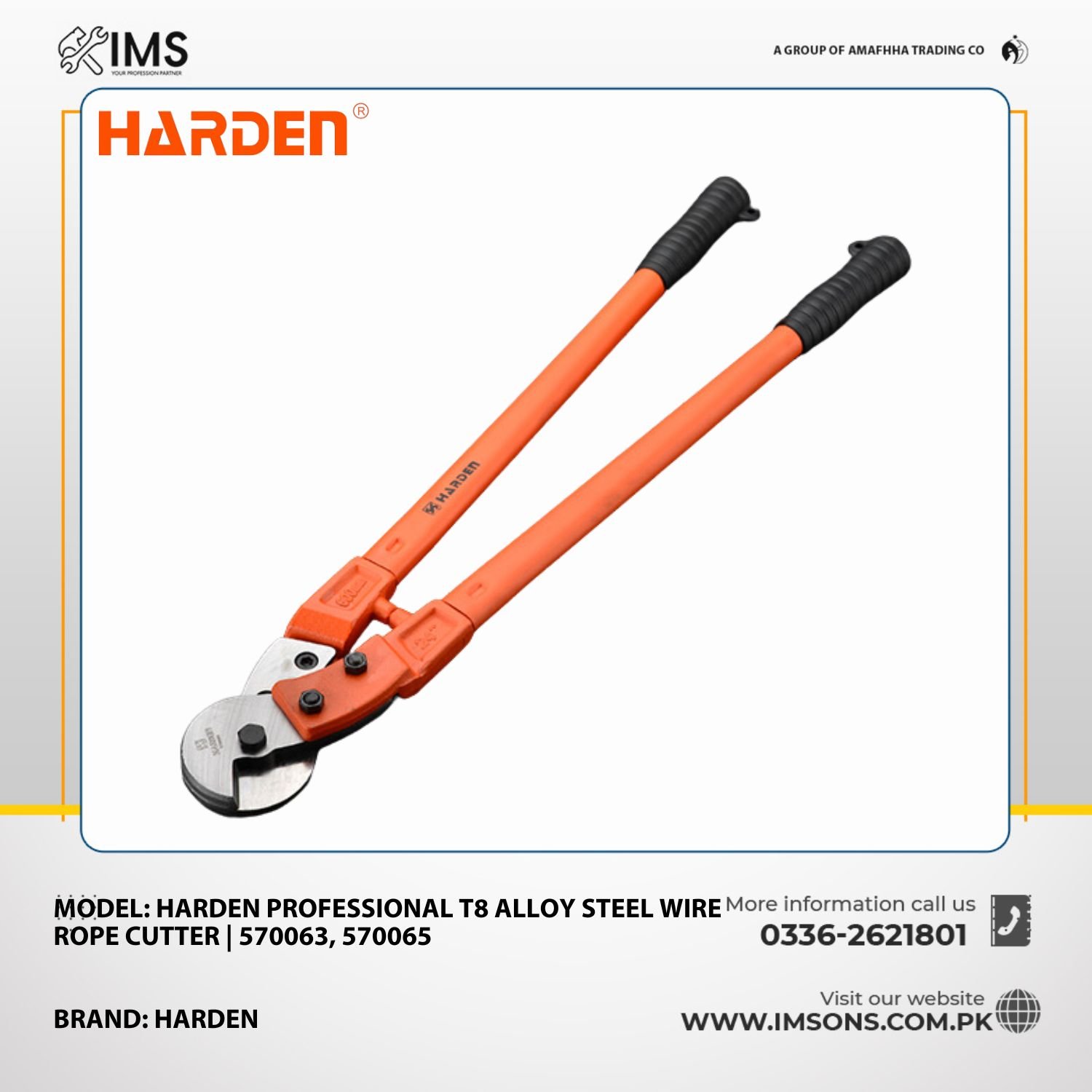 Harden Professional T8 Alloy Steel Wire Rope Cutter | 570063, 570065 ...