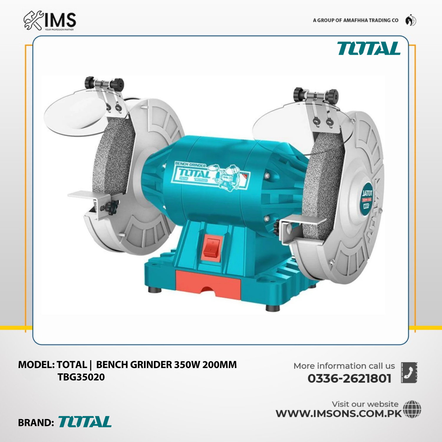 Total | Bench grinder 350W 200mm TBG35020 - Imsons - Your Trusted ...