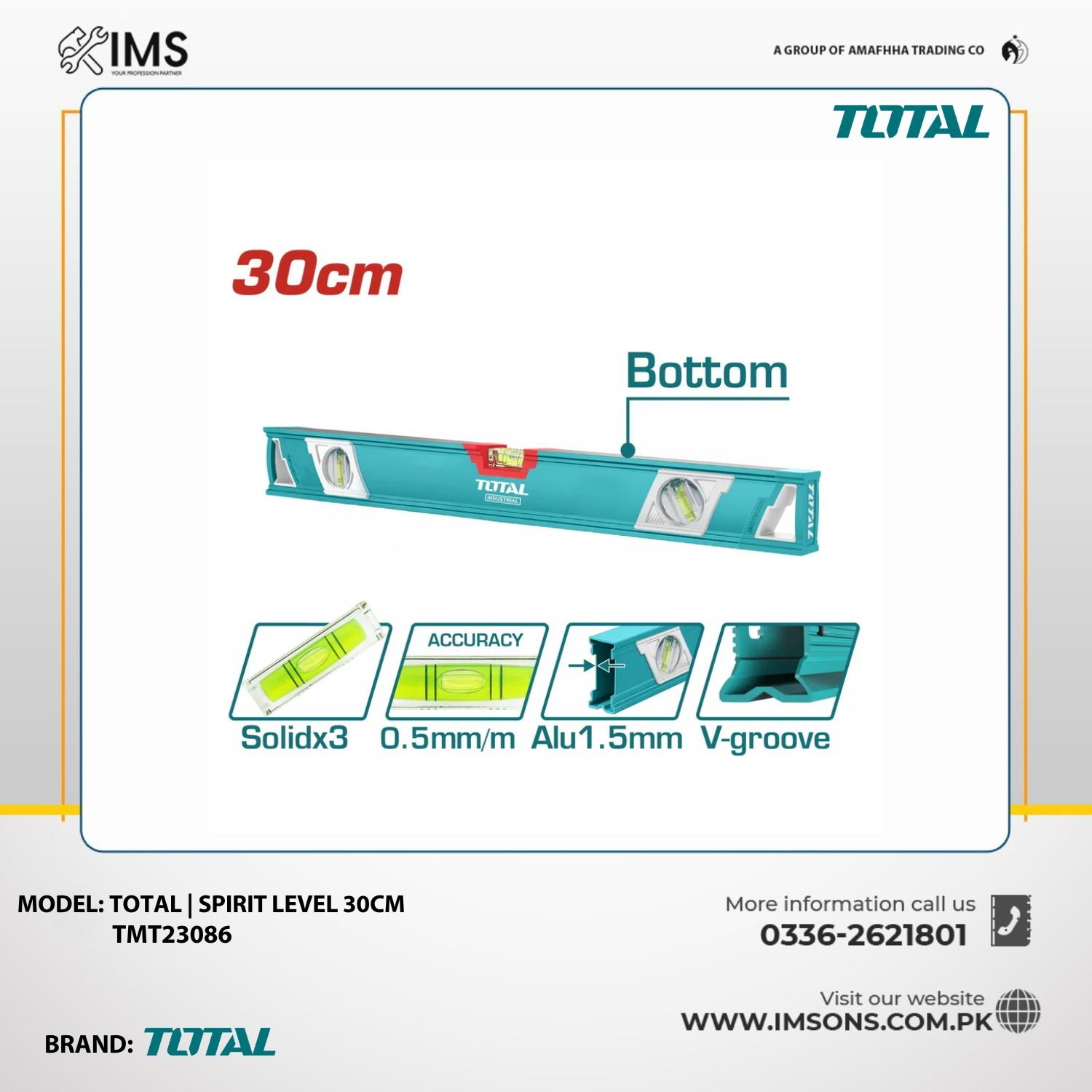 Total | Spirit level 30cm TMT23086 - Imsons - Your Trusted Online Tool ...