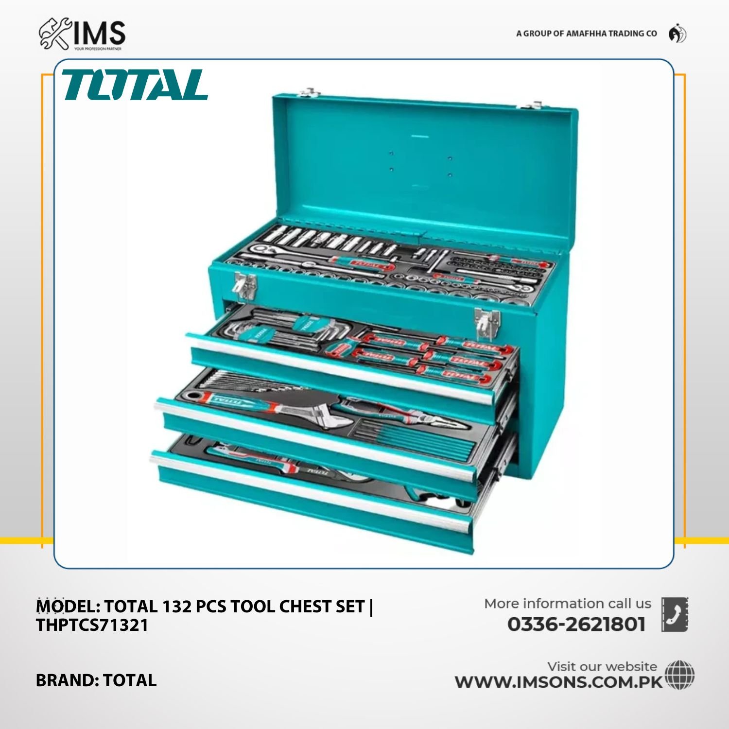 Total 132 Pcs Tool Chest Set | THPTCS71321 - Imsons - Your Trusted ...